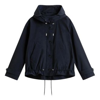 Woolrich Femme, Vestes, Bleu, Taille: 36 FR Parka Courte &Eacute;t&eacute; Bleue
