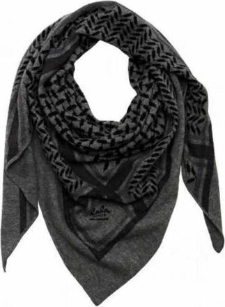 Lala Berlin Kaschmir Dreieckstuch mit Kufiya-Print - - Accessories - Damen - Grau - ONE SIZE