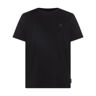 Moose Knuckles Schwarzes Logo-Print Baumwoll-T-Shirt - - Tops - Herren - Schwarzk - XL
