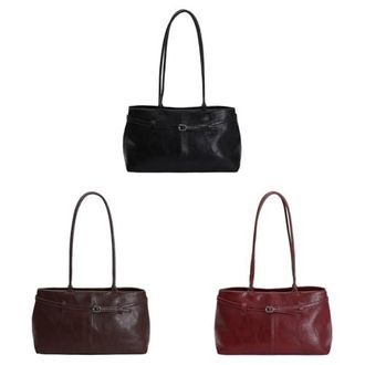 Generic Kexpery Sac &agrave; Main Vintage en Cuir PU pour Femmes Sac d&Eacute;paule avec Boucle de Ceinture Id&eacute;al pour Travail Shopping Voyage