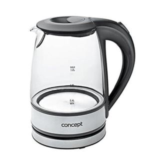 Concept Hausgeräte rk4900 Glas Wasserkocher, 1,2 L, 1630 W, edelstahl / glas