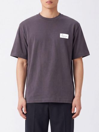 Jacquemus T-shirt en coton &agrave; logo contrastant et &eacute;paules tombantes