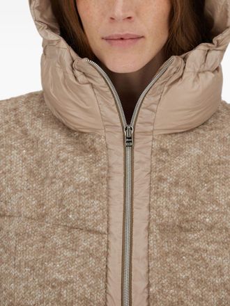 Herno Boucl&eacute; Padded Down Jacket - Beige