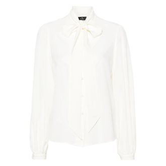 Etro Elegantes Langarm Seidenhemd in Wei&szlig; - - Blouses & Shirts - Damen - Wei&szlig; - S
