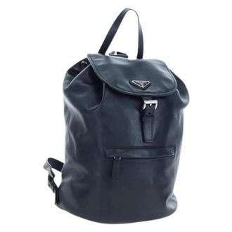 Prada Pre-owned Cuir sacs-prada - Femme - Pre-owned - Bleu - Taille: ONE Size