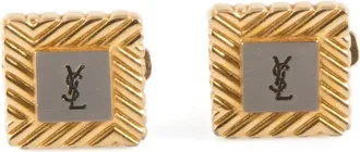 Saint Laurent boutons de manchette carrés (années 1990) - Or