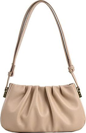 Generic Sac &agrave; main et sac &agrave; main pliss&eacute;s tendance pour femme, sacs &agrave; bandouli&egrave;re en cuir avec fermeture &eacute;clair, petits sacs &agrave; main sous les bras, kaki, Small