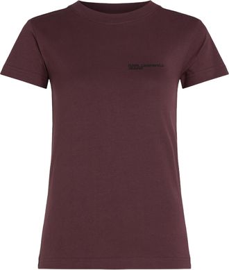 Karl Lagerfeld Damen, Slim Fit T-Shirt, Pflaum Perfect, Klein