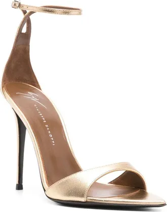 Giuseppe Zanotti High Stiletto Heel Sandal - Gold