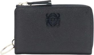 Loewe Portefeuille porte-cartes en cuir Pre-owned - Femme - Pre-owned - Noir - Taille: ONE Size