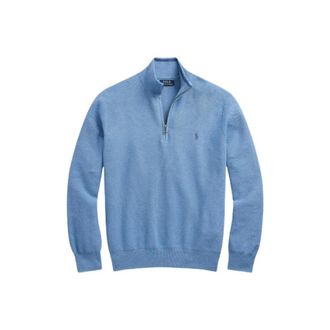 Polo Ralph Lauren Honeycomb Cotton Half-Zip Sweater - - Knitwear - Herren - Blau - L