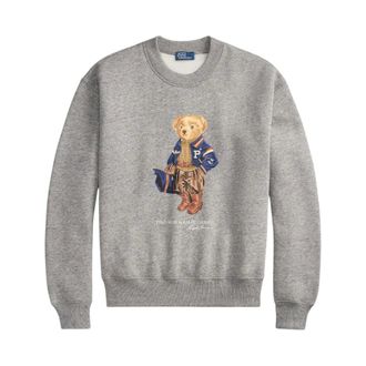 Polo Ralph Lauren SweaT-shirt &agrave; logo Polo Bear brod&eacute; - Femme - Sweatshirts et sweats &agrave; capuche - Gris - Taille: 38 FR
