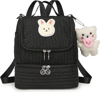 Generic Sac &agrave; dos portable en nylon avec bandouli&egrave;re r&eacute;glable, sac &agrave; langer multifonction de grande capacit&eacute; avec fermeture &eacute;clair pour maman, papa et femme, 