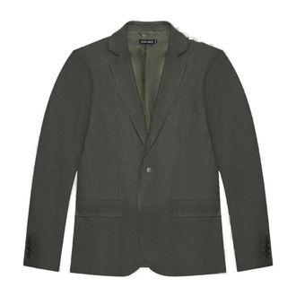 Antony Morato Homme, Costumes, Vert, Taille: 2XL Blazer en M&eacute;lange de Lin Vert Boutonni&egrave;re