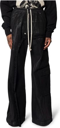 Rick Owens Homme, Pantalons, Noir, Taille: M Pantalon cargo noir d&eacute;s&eacute;quilibr&eacute;