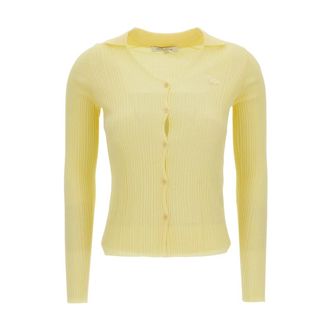 Maison Kitsun&eacute; Femme, Pulls, Jaune, Taille: 36 FR Buttoned Cardigan