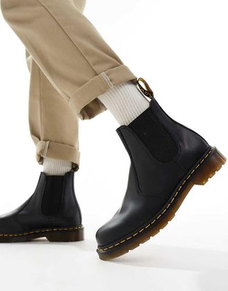 Dr. Martens 2976 - Bottines chelsea unisexes en cuir lisse-Noir