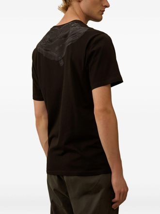 C.P. Company Tone-on-Tone Logo-Print Cotton T-Shirt - Black