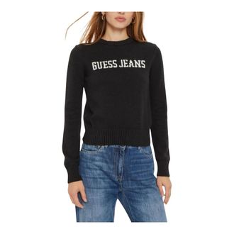 Guess Femme, Pulls, Noir, Taille: 36 FR Pull Femme Logo