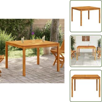 vidaXL Table &agrave; manger de jardin 110x110x75 cm bois dacacia massif - Table &agrave; Manger Ext&eacute;rieur - Table Jardin Acacia - Mobilier De Jardin - Table Ronde
