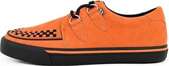 T.U.K. Leather Creeper Sneaker - Chaussures pour Hommes et Femmes - Couleur Orange Suede - Chaussures à Lacets en Cuir et Daim de Style Puck, Goth et Rocker 