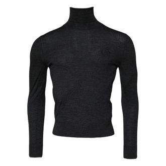Dolce & Gabbana Homme, Pulls, Noir, Taille: XL Pull ras du cou à col roulé
