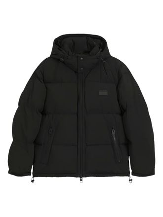 HUGO BOSS Wattierte Birono Kapuzenjacke - Schwarz