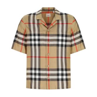 Burberry Homme, Chemises, Multicolore, Taille: M Chemise en soie brod&eacute;e