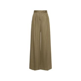 Max Mara Jersey-Hose mit weitem Bein - - Trousers - Damen - Gr&uuml;n - M