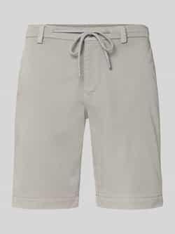 M.A.C Regular Fit Bermudas mit Bindeg&uuml;rtel und franz&ouml;sischen Eingrifftaschen
