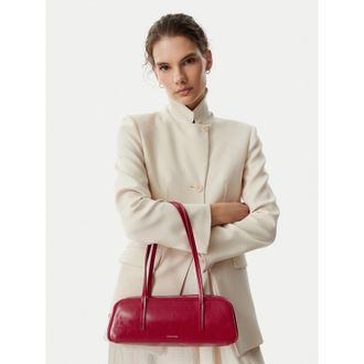 Calvin Klein Handtasche Calvin Klein Foil Logo Glossy Bauletto LV04F3638G Rot
