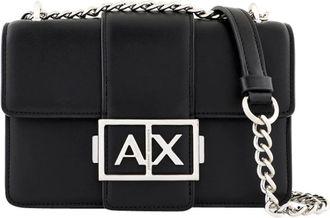 A|X Armani Exchange Femme, Sacs, Noir, Taille: ONE Size Sac bandoulière avec logo en métal