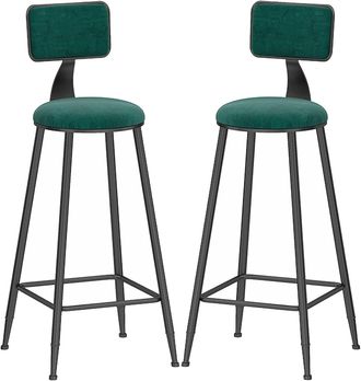 Generic Barhocker, Fr&uuml;hst&uuml;cksbarhocker, Tresenhocker mit Samtpolsterung, 66/76 cm, Tragkraft 150 kg, Moderne K&uuml;cheninsel, Esszimmer