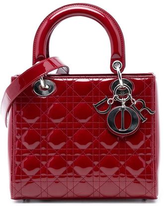 Dior Hobo Bags - Medium Patent Cannage Lady Dior - Gr. unisize - in Rot - f&uuml;r Damen