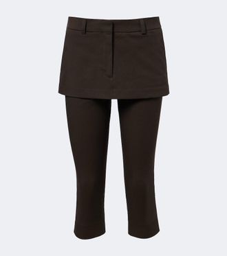 Acne Studios Pantalon superpos&eacute; Capri en coton