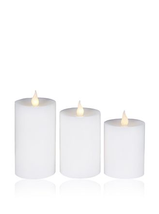 Best Season Bestseason Led Wachskerzenleuchter, 3-tlg. weiß 11,5/15/18x 9cm