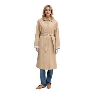 Benetton G&uuml;rtel-Trenchcoat mit Knopfleiste - - Coats - Damen - Beige - S
