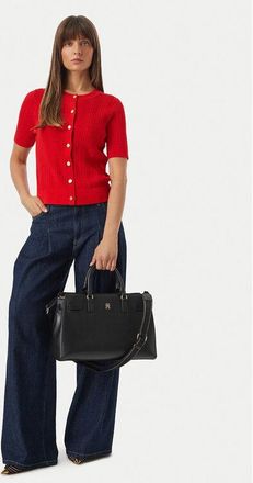Tommy Hilfiger Handtasche Th Joy Satchel AW0AW19067 Schwarz