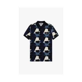 Fred Perry Fragment Print Poloshirt - - Tops - Herren - Mehrfarbig - S