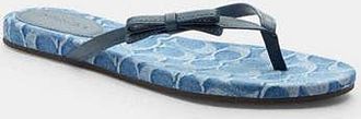 Coach Flip-Flop Aus Signature-Denim Mit Schleife