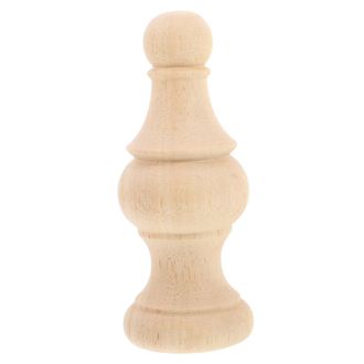 SOLUSTRE Unvollendete Holz dekor Kugel als Einzigartiges Finial f&uuml;r Betts&auml;ulen Vorhangstangen Innenraumdeko mit R&ouml;mischem Design Langlebig aus Massivem Holz f&uuml;