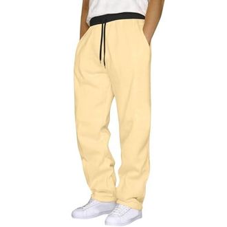 Generic Pantalon de surv&ecirc;tement pour homme, v&ecirc;tement de sport avec poches, cordon de serrage, pantalon cargo d&eacute;contract&eacute;, pantalon de jogging l&eacute;ger et respira