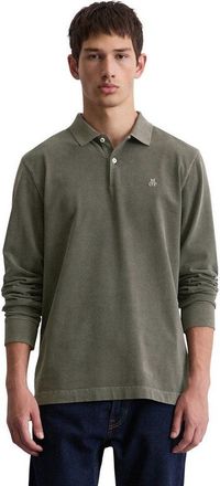 Marc O'Polo Langarm-Poloshirt aus reiner Bio-Baumwolle
