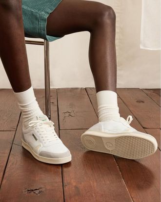 Faguo Baskets blanc et vert cuir - COMMUTE 1