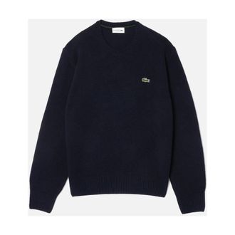 Lacoste Homme, Pulls, Bleu, Taille: XL Pull ras du cou en laine card&eacute;e
