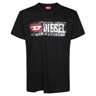 Diesel Homme, Tops, Noir, Taille: M T-shirt Décontracté en Coton