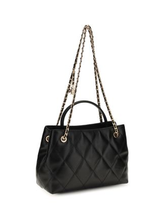 Tory Burch Fleming Calfskin Leather Shoulder Bag - Black