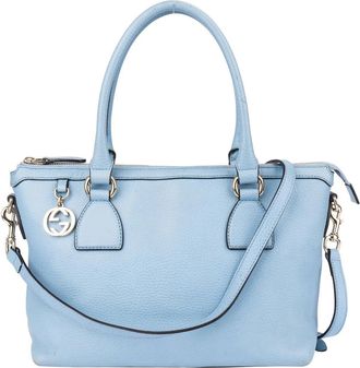 Gucci Crossbody Bags - Gucci Blue Leather Charmy Handbag - Gr. unisize - in Blau - f&uuml;r Damen