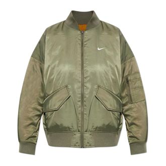 Nike Femme, Vestes, Vert, Taille: 38 FR Blouson aviateur r&eacute;versible