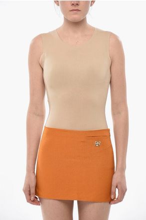 Maison Margiela MM4 Cotton-Blend Bodysuit With Raw-Edge Trims size 38